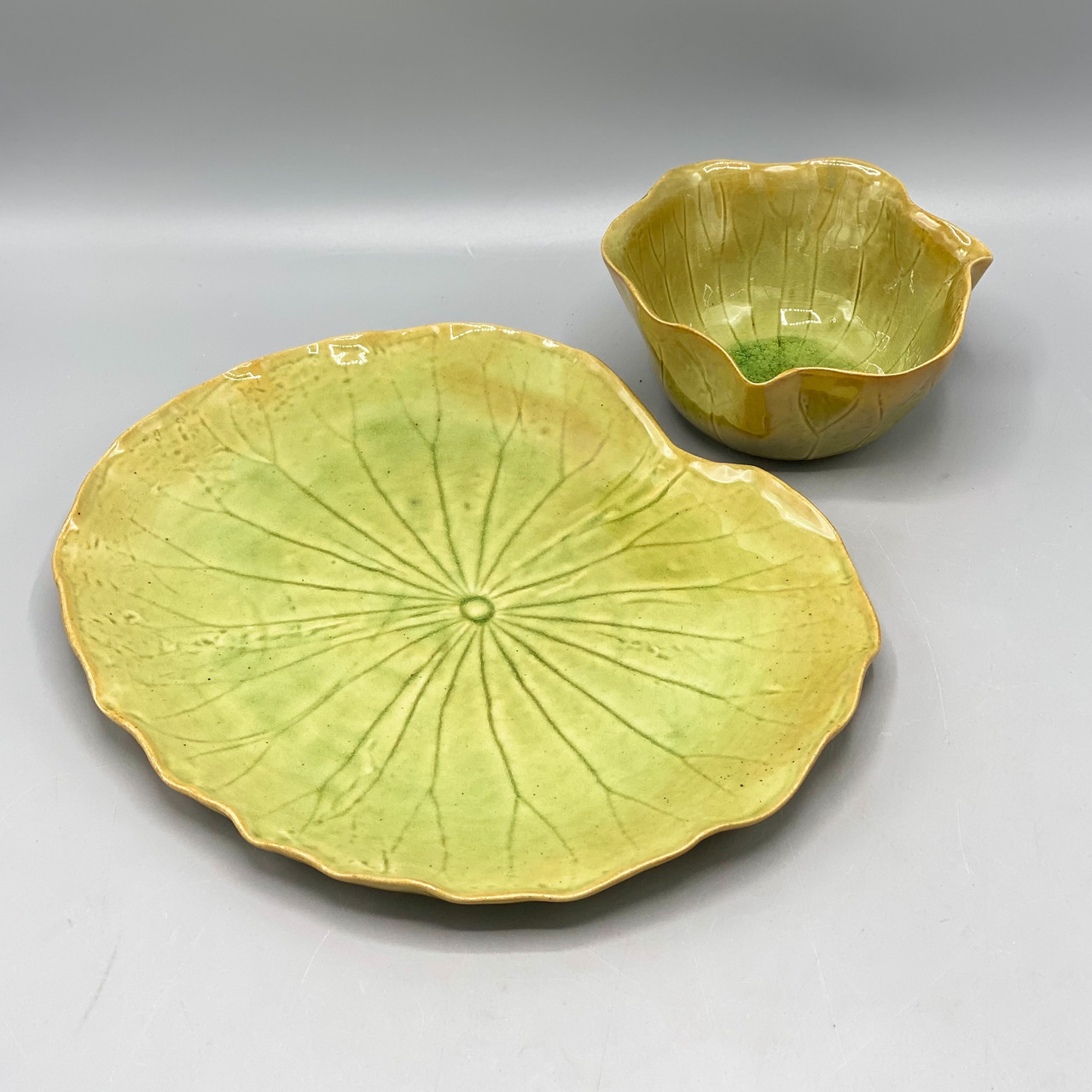 Water Lily Plate w/Bowl - Ocean Springs Mercantile