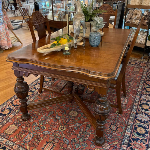 1920s English Tudor Jacobean Dining Set - Ocean Springs Mercantile