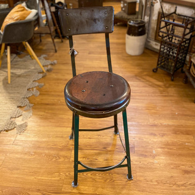 Antique Railroad Stool - Ocean Springs Mercantile
