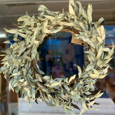 Flocked Herb Leaf Wreath - Ocean Springs Mercantile