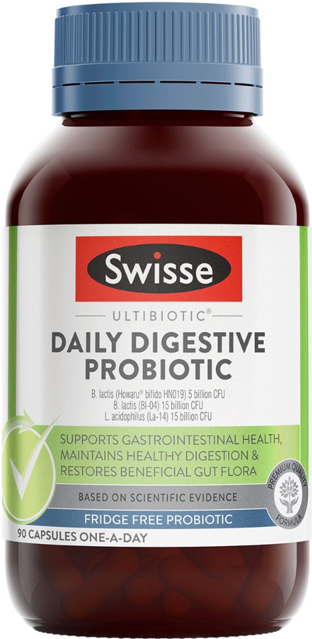 Swisse Ultibiotic Daily Digestive Probiotic 90 Caps - Holistic Health ...