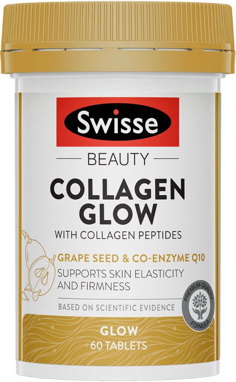 Swisse Beauty Collagen Glow With Collagen Peptides 60 Tabs - Holistic ...