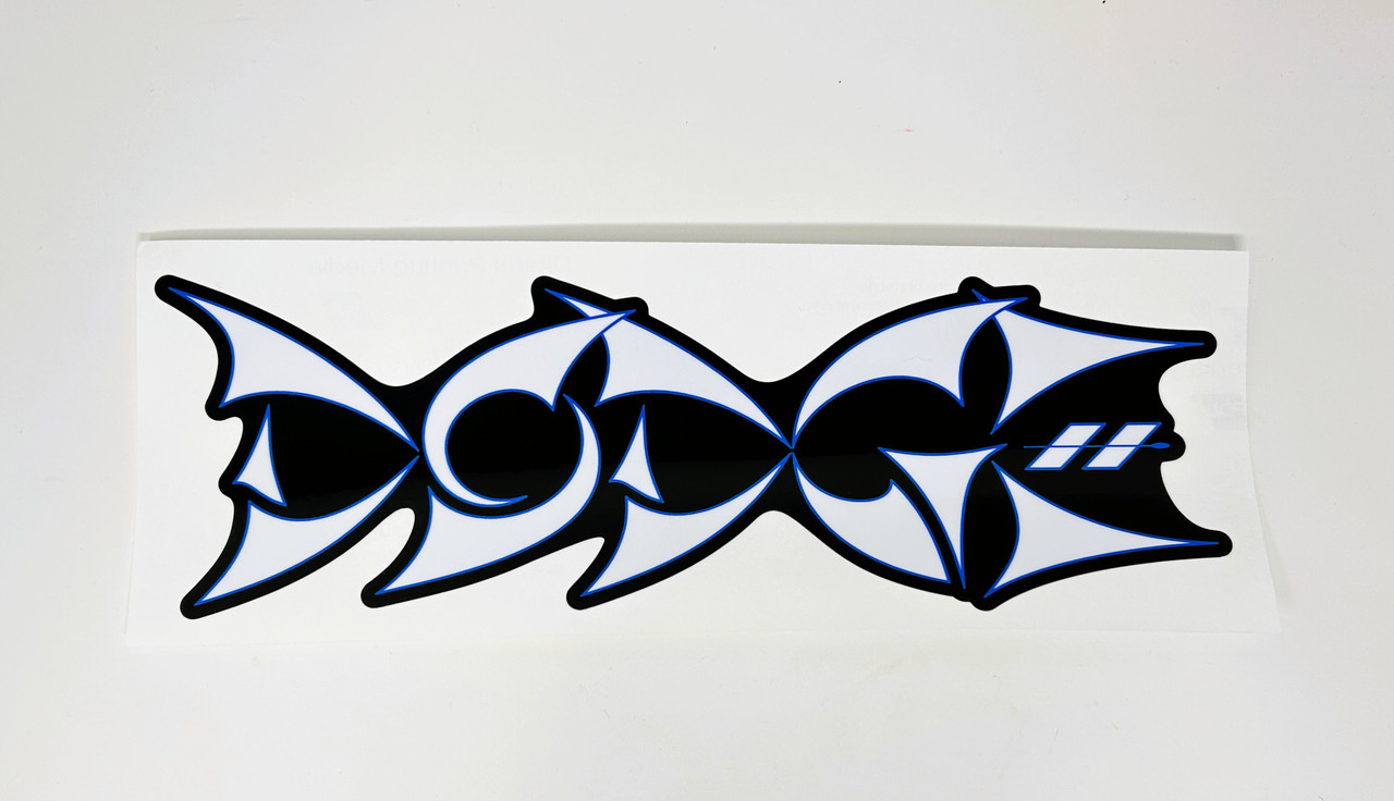 9 inch DODGE, HASH Marks STICKER/decal, Original Artwork, WHITE with ...