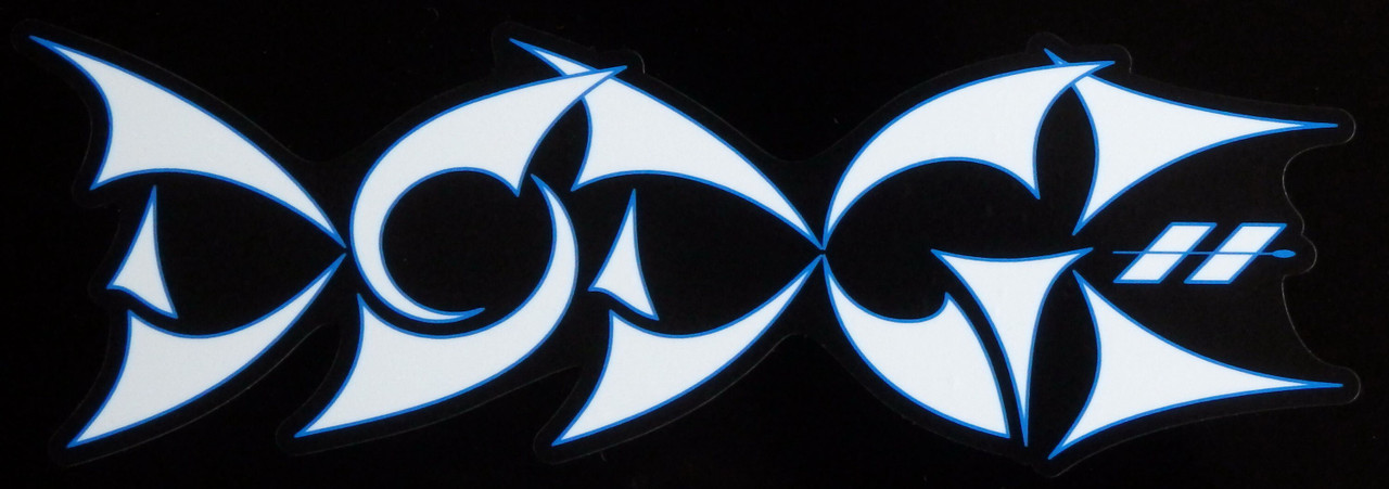 9 inch DODGE, HASH Marks STICKER/decal, Original Artwork, WHITE with ...