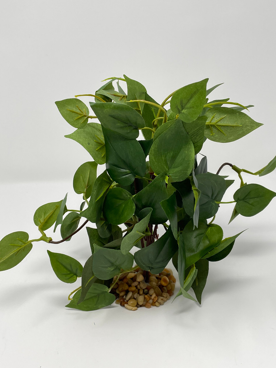 7" Medium Thick ALL GREEN POTHOS Bush, very soft silk Pothos plant ...