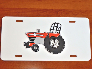 MF Massey Ferguson PULLER Tractor LICENSE PLATE on BLACK or WHITE ...