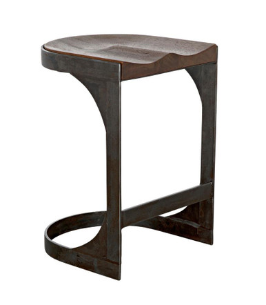 Baxter Counter Stool, Dark Walnut, Matte Black Legs, 24"H GSTOOL130MTS ...