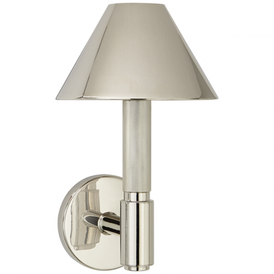 Barrett Small Single Polished Nickel Wall Sconce | Lighting Reimagined