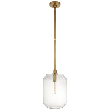 Barrett Medium Natural Brass Knurled Pendant Light | Lighting Reimagined