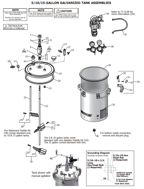 Binks 183G (5,10,15 Gallon) Pressure Tank Manual