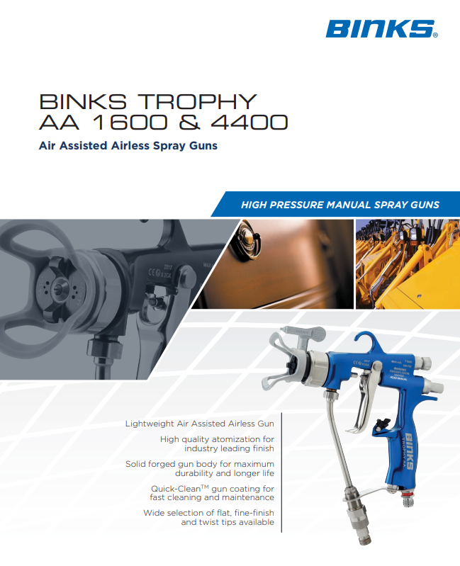 Binks Trophy AA 1600 & 4400 Information Brochure