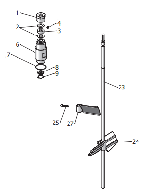 5 Gallon S.S. Agitator Assembly