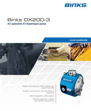 Binks Diaphragm Pump Manuals - Binks Manuals Archive by CET