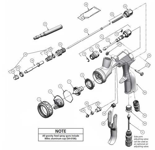 Binks Trophy Gravity-feed Spray Gun Manual