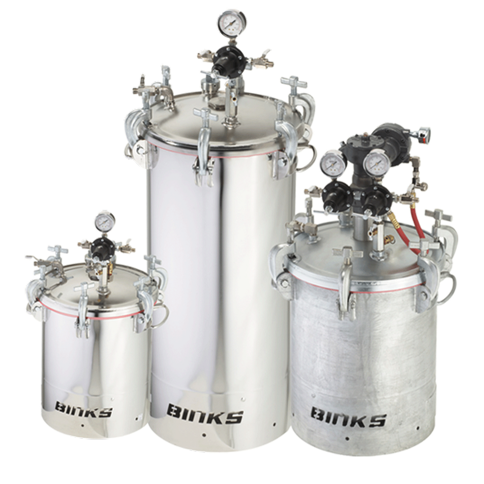 Binks Pressure Tanks - Galvanized & Stainless