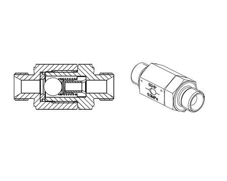 Check valve G3/8-G3/8-530bar