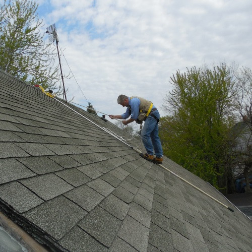 The Ridge Pro Roof Peak Anchor for steep roofs.