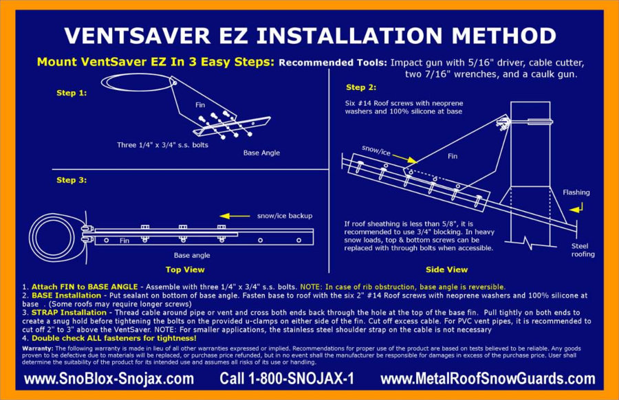 Snow Guards | Products Installation Instructions | Snoblox-Snojax