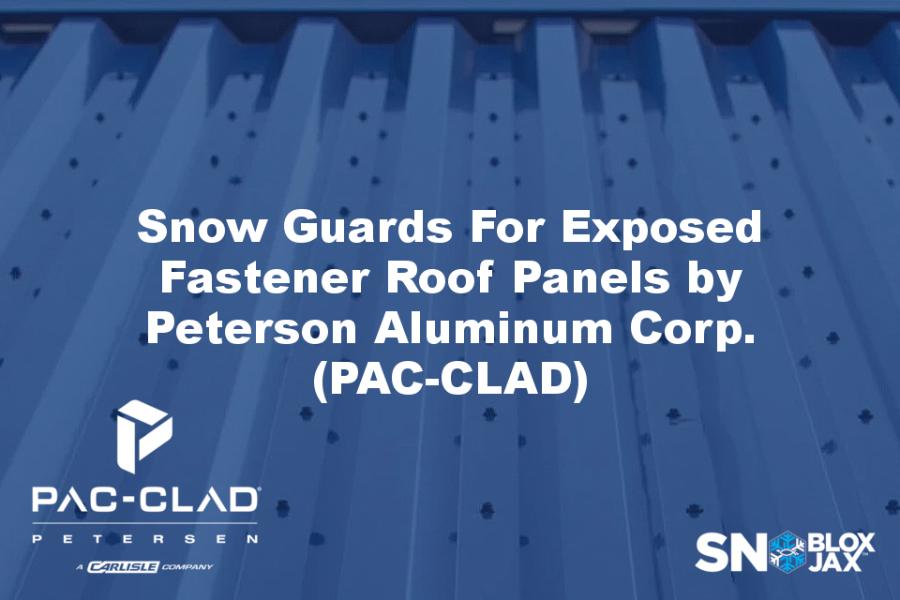 Snow Guards For Exposed Fastener Roof Panels by Peterson Aluminum Corp ...