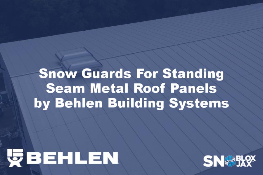 Snow Guards For Standing Seam Metal Roof Panels by Behlen Building ...
