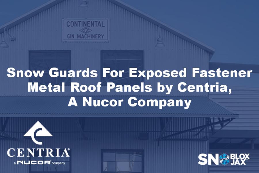 Snow Guards For Exposed Fastener Metal Roof Panels by Centria, A Nucor ...