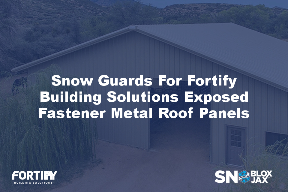 Snow Guards For Fortify Building Solutions Exposed Fastener Metal Roof ...