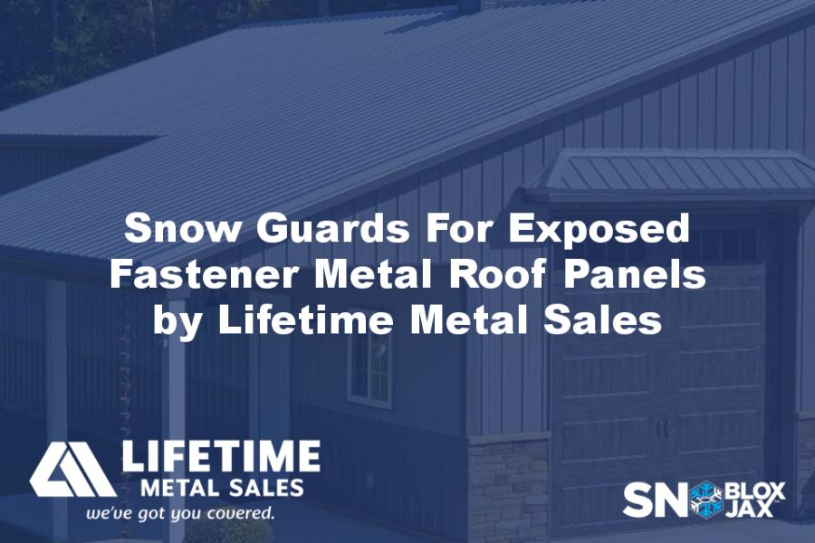 Snow Guards For Exposed Fastener Metal Roof Panels by Lifetime Metal ...