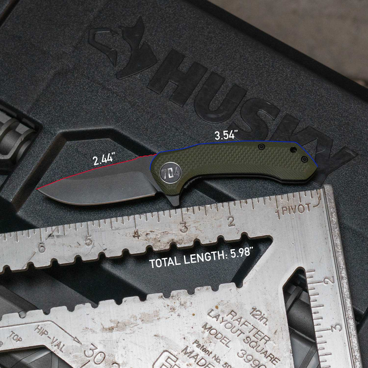 Midnight Scout Lite 2.44" D2 Drop Point Blade EDC Pocket Knife