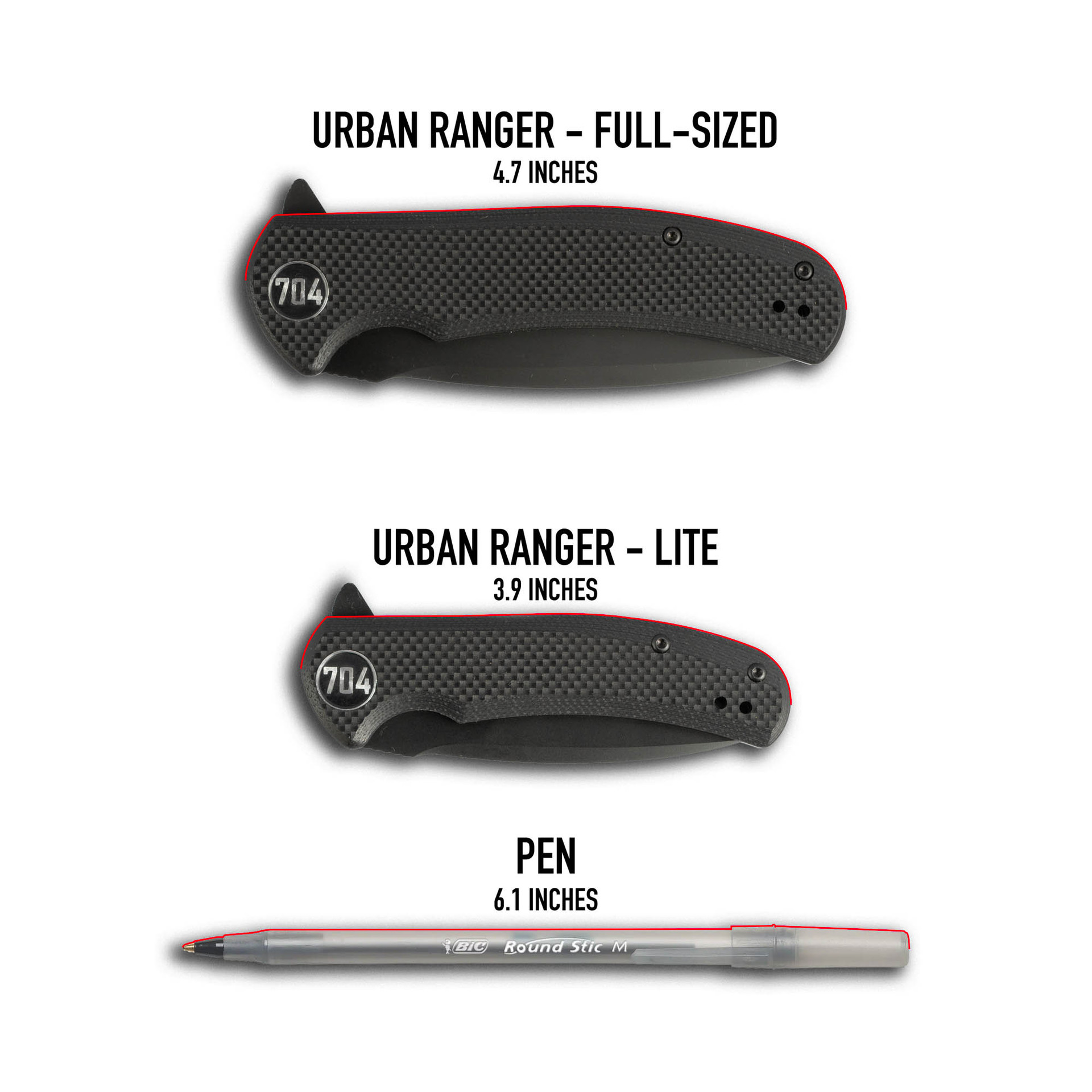 Urban Ranger 3.74" D2 Drop Point Blade EDC Pocket Knife