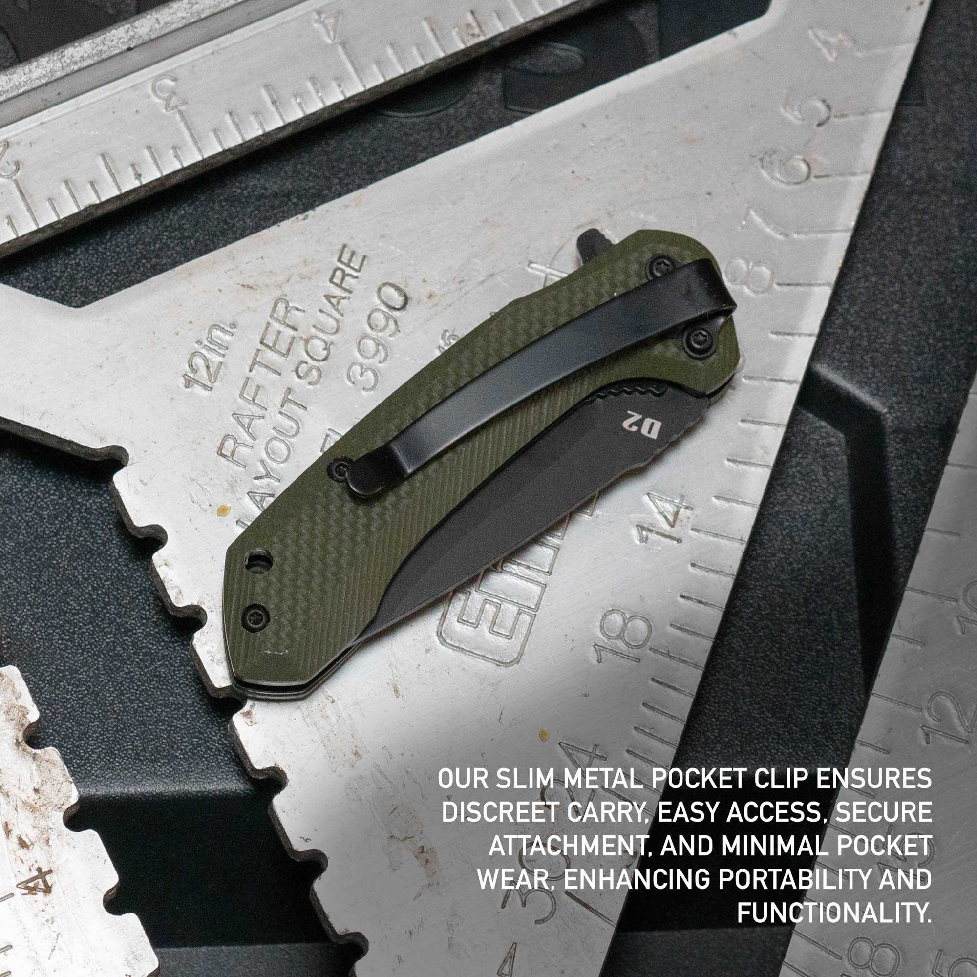 Midnight Scout Lite 2.44" D2 Drop Point Blade EDC Pocket Knife