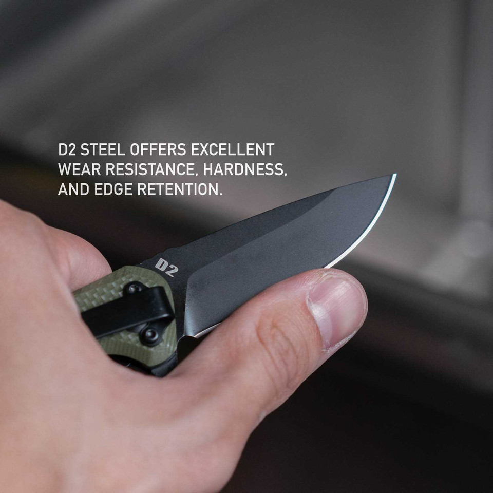Midnight Scout Lite 2.44" D2 Drop Point Blade EDC Pocket Knife