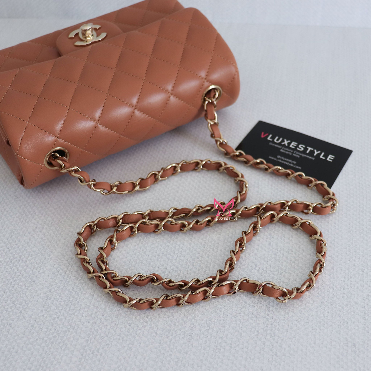 Partial payment: Chanel Classic Mini Rectangular 21P Caramel/Medium ...