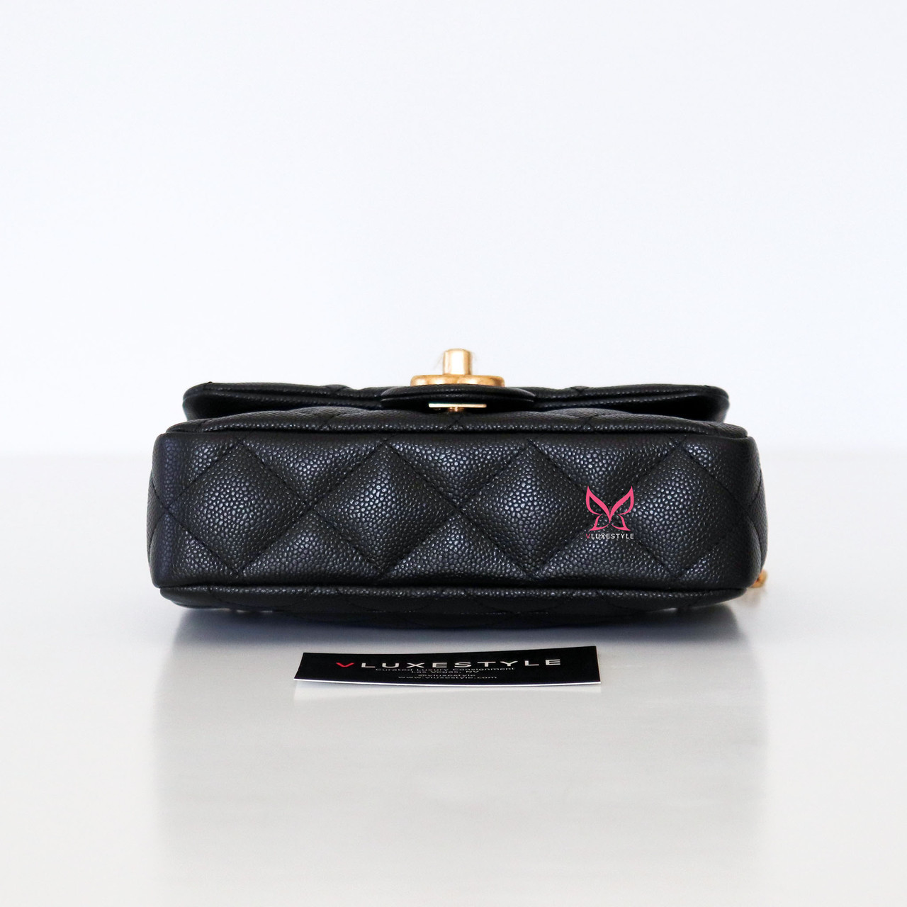 Chanel 23P Sweetheart Mini Rectangular Caviar with adjustable heart ...