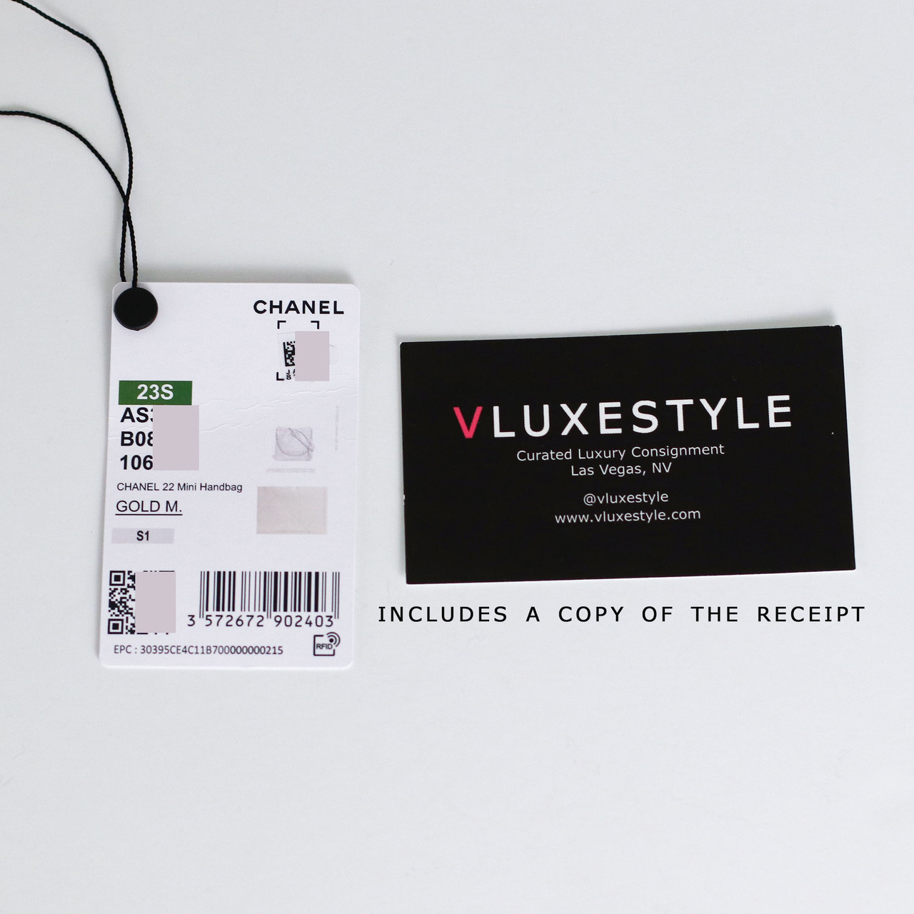 Chanel Mini 22 Hobo Bag 23S White Shiny Calfskin Gold Hardware