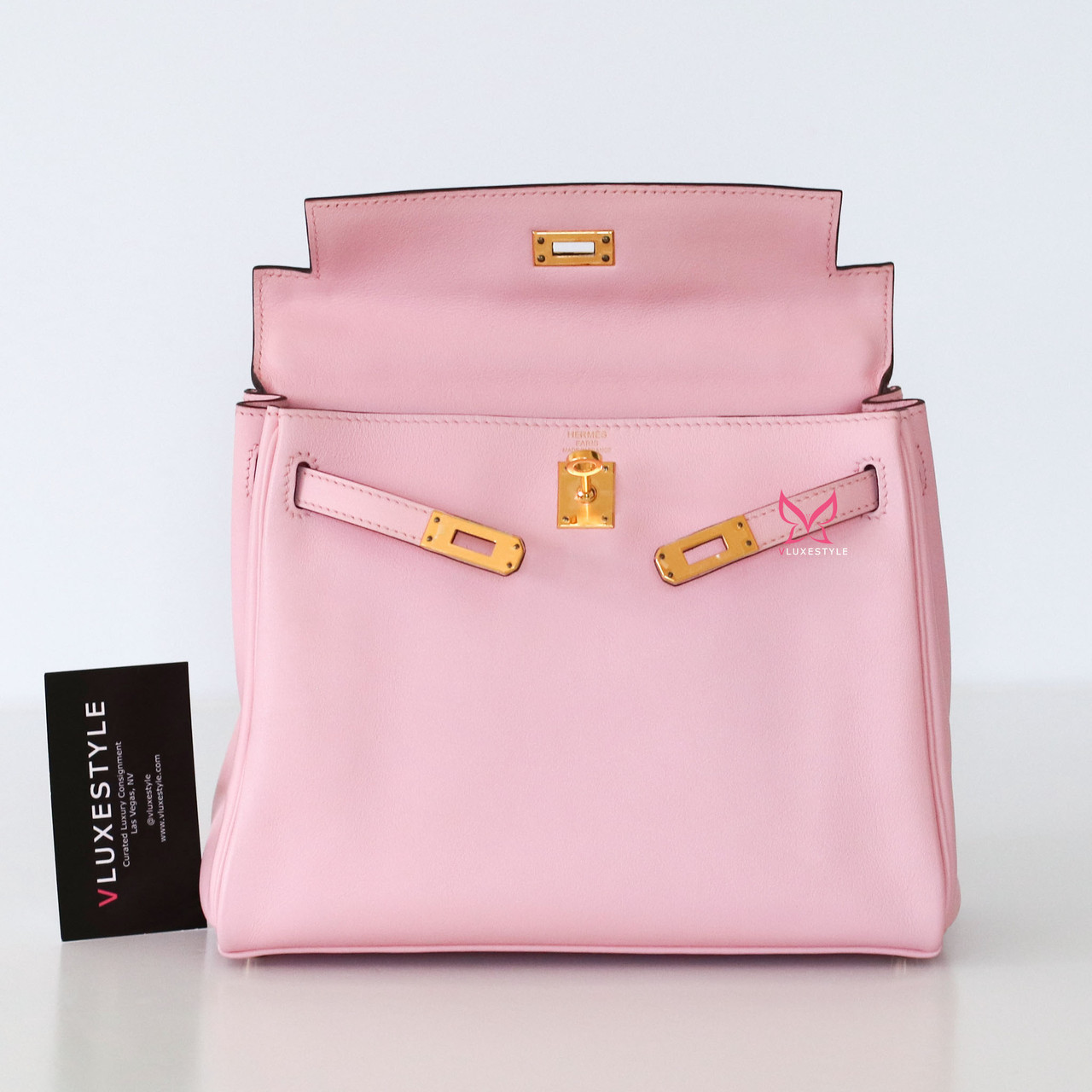 Hermes Kelly Retourne 25 Sakura Pink Swift Gold Hardware