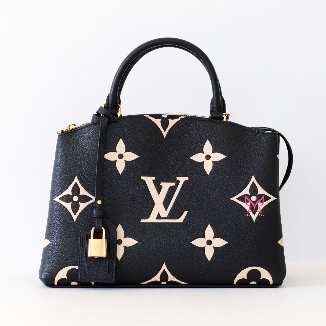 black monogram bag
