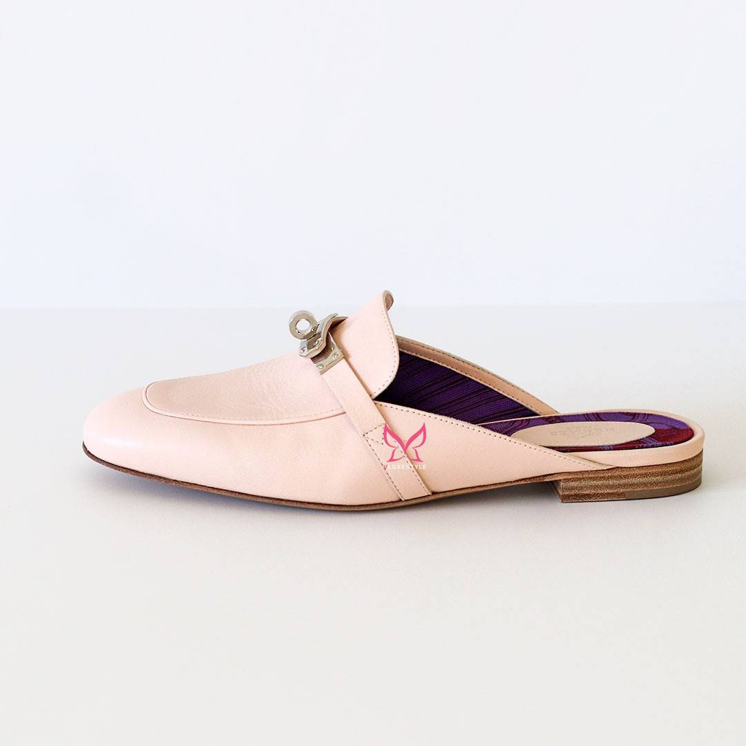 Oz Mule Goatskin Blanc Poros/Light Pink Palladium