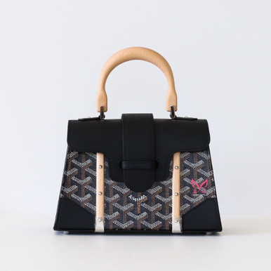 Saigon Mini Structure Bag Black Goyardine Palladium Hardware