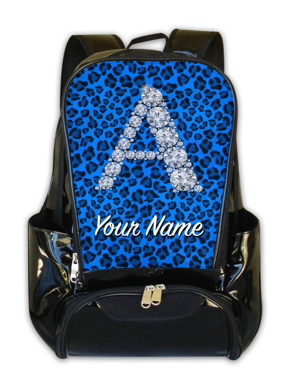 Baby Blue Cheetah Personalized Backpack - Cheer Luggage