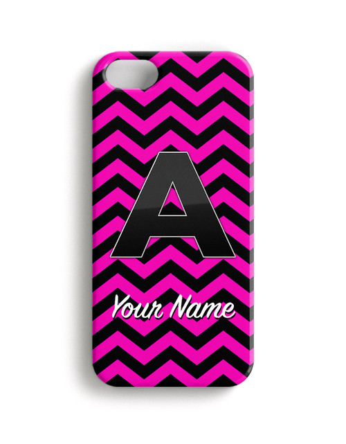 Pink-Black Chevron - Phone Snap on Case - Cheer Luggage