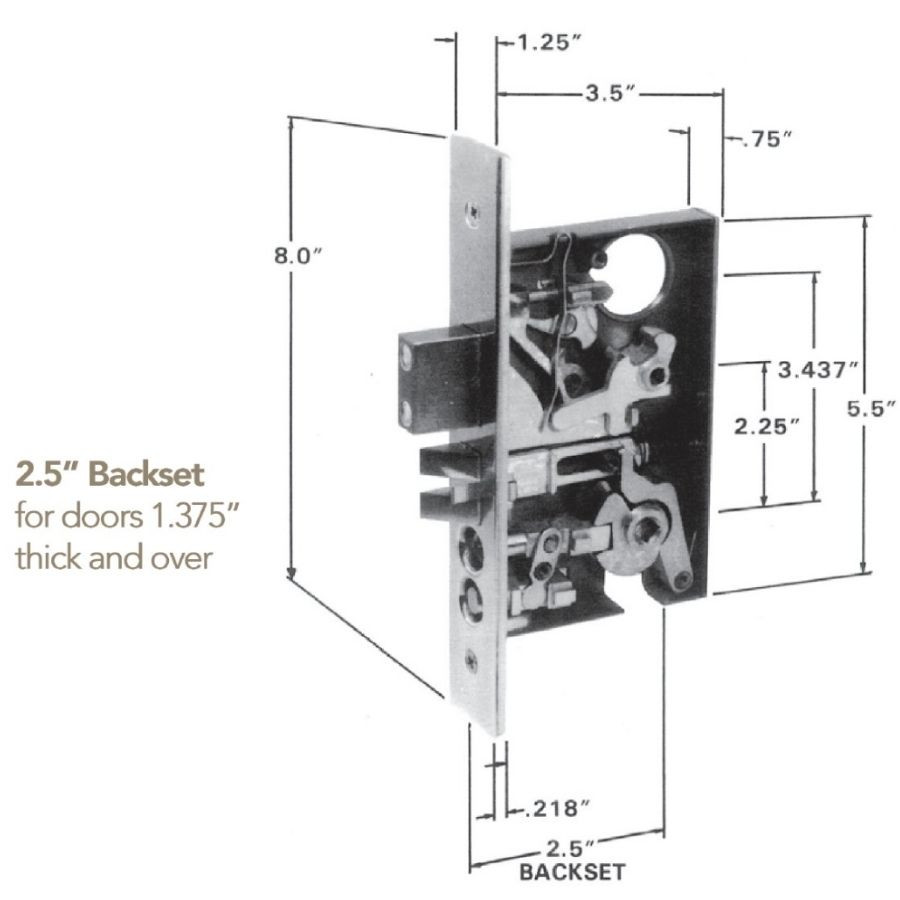 Baldwin 6375 Replacement Mortise Lock Body