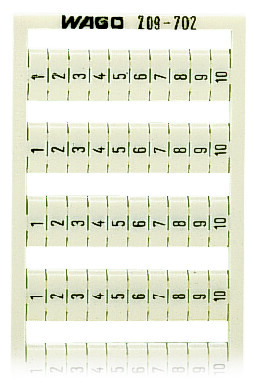 WAGO 209-702 WSB marking card; as card; MARKED; 1 ... 10 (10x); not ...