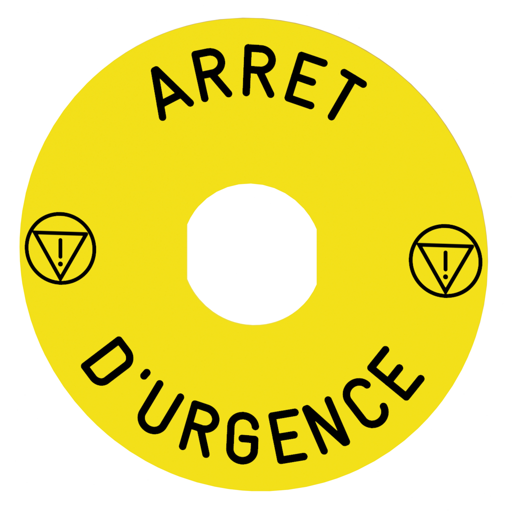 Schneider Electric ZBY8130 E. Stop Legend Plate Pack of 10