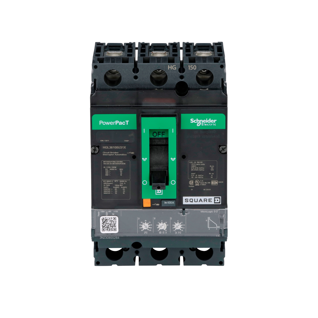 Schneider Electric HGL36100U31X Molded Case Circuit Breaker 600V 100A