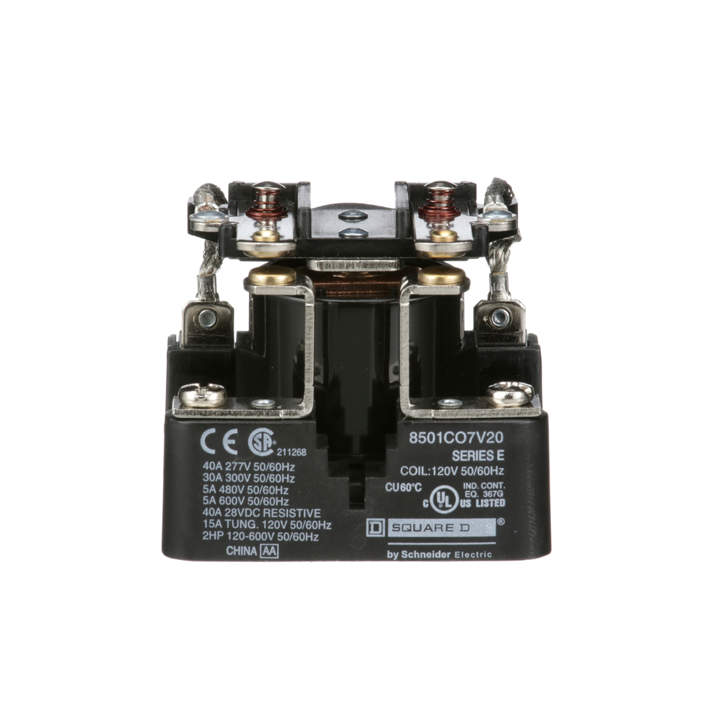 Schneider Electric 8501CO7V20 Relay 600Vac 5Amp Type C +Options