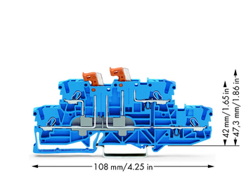 Wago 2002-2958 Double-deck, double-disconnect terminal block; with 2 ...
