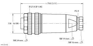 Turck B 4141-0/9 (DC PINOUT) Field Wireable Connectors