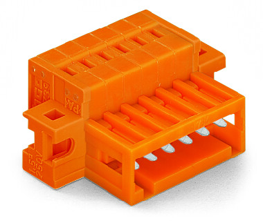 WAGO 734-334/019-000 1-conductor male connector, CAGE CLAMP®, orange