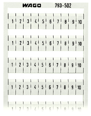 WAGO 793-502 WMB marking card; as card; MARKED; 1 ... 10 (10x); not ...