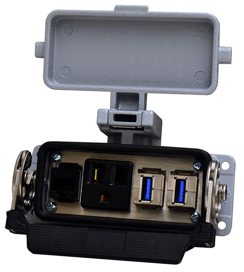 WAGO 8000-100/1000-355 Bulkhead Interface Port 15A Single_2-USB 3.0 ...